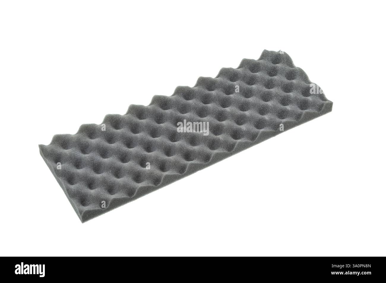 Gray acoustic foam panel with egg crate pattern, soundproofing material ...