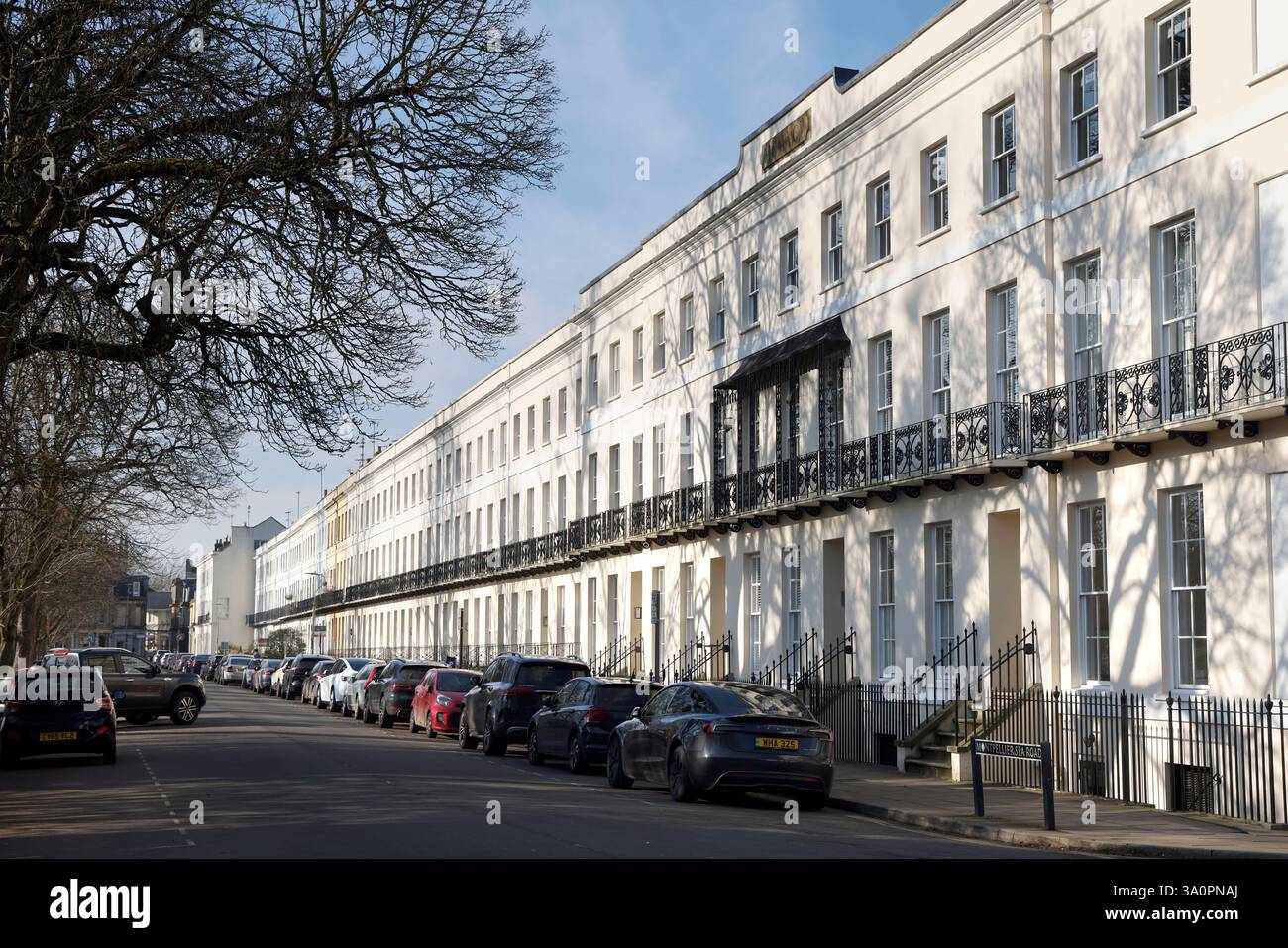 Regency houses on Montpellier Spa Road, Cheltenham, Gloucestershire ...