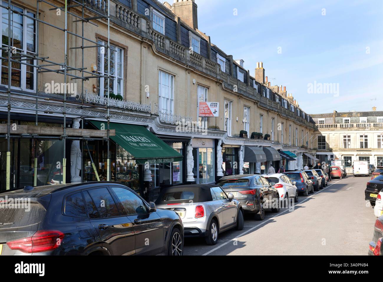 Shops and bars on Montpellier Walk, Cheltenham, Gloucestershire ...