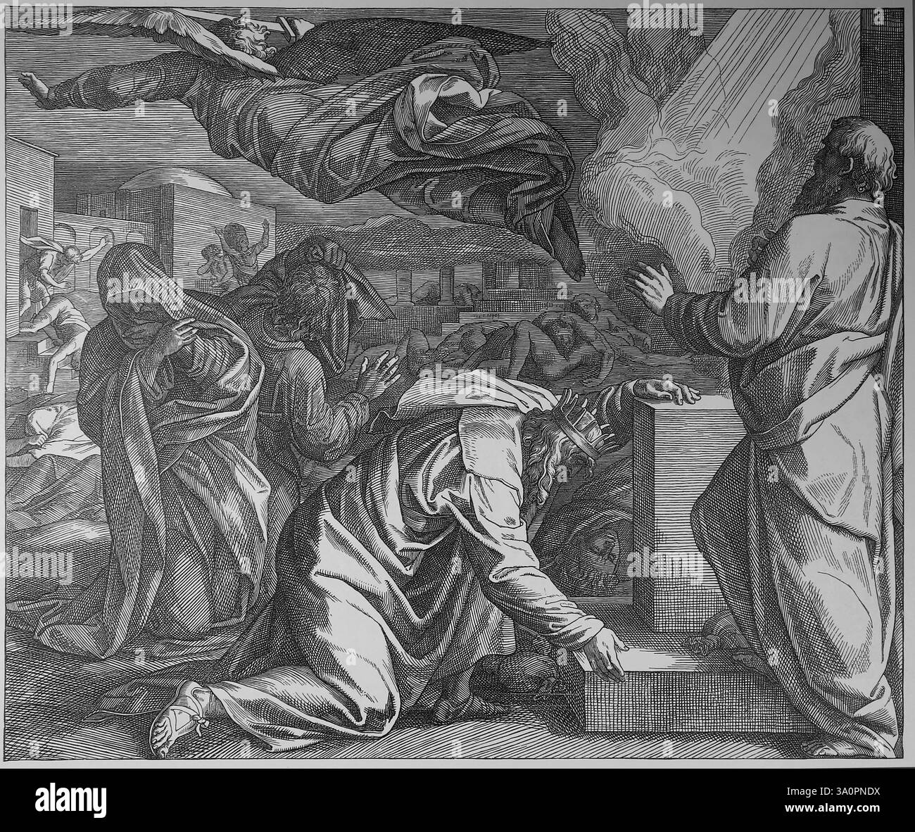 Old Testament. David's census is punished with pestilence. 2nd Book ...