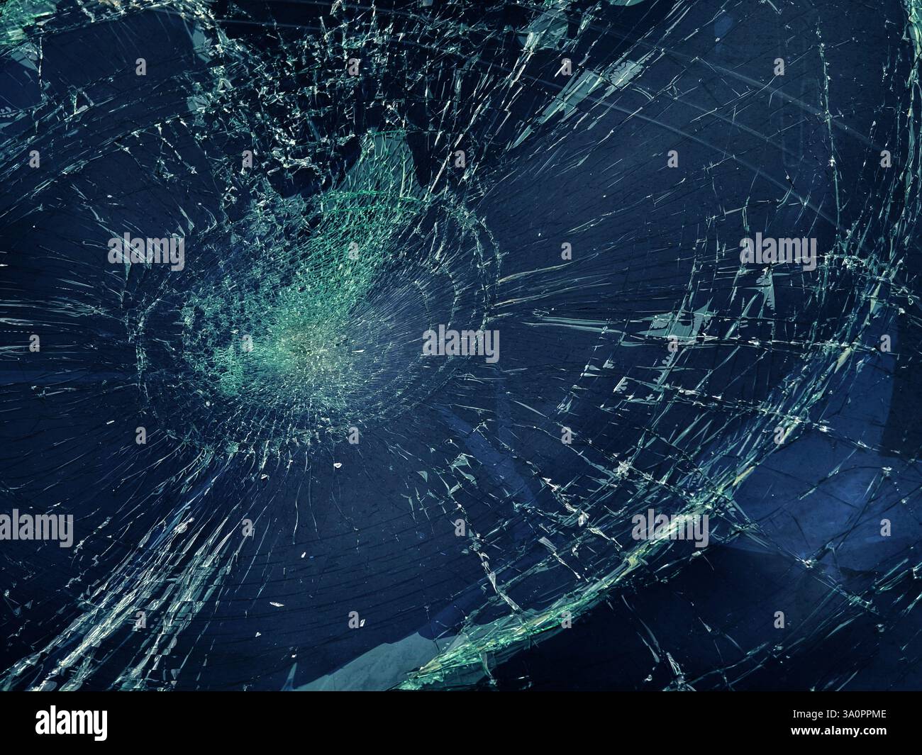 Shattered and broken windshield on a bright red car showcasing the ...