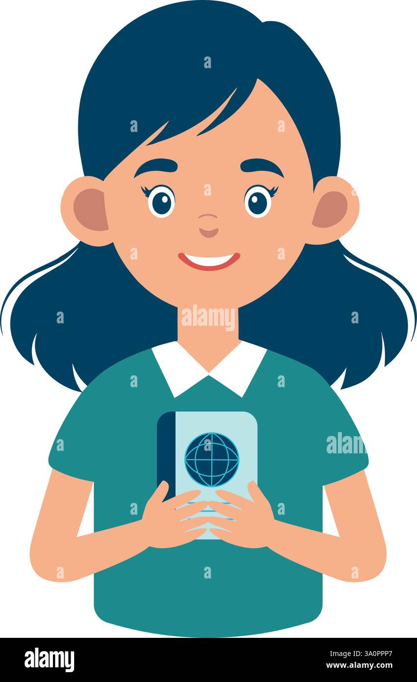 Student Visa Female Study Abroad Icon Stock Vector Image & Art - Alamy