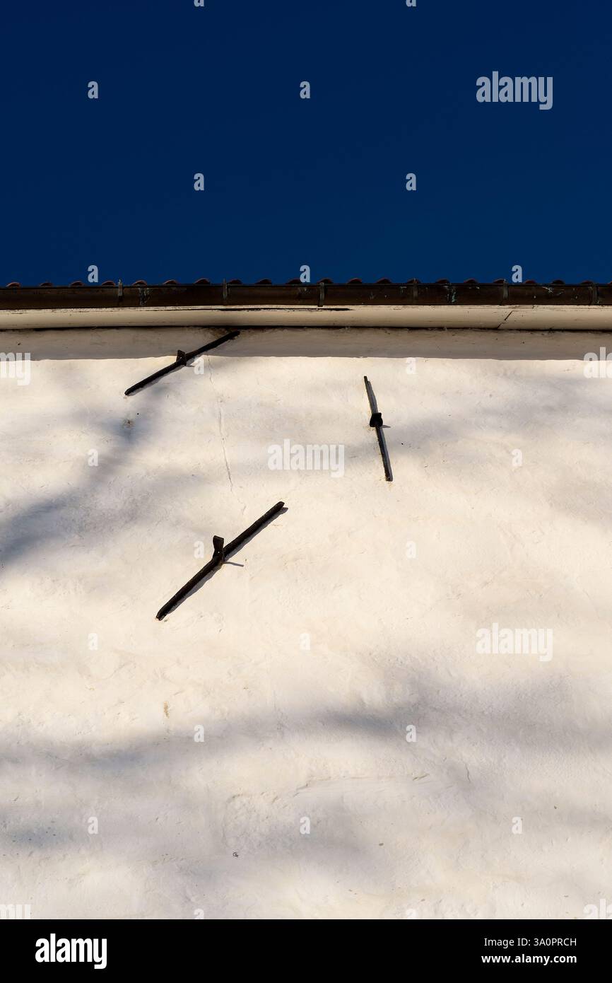 Wall anchors of Hoff Medieval Stone Church, Toten, Norway Stock Photo ...