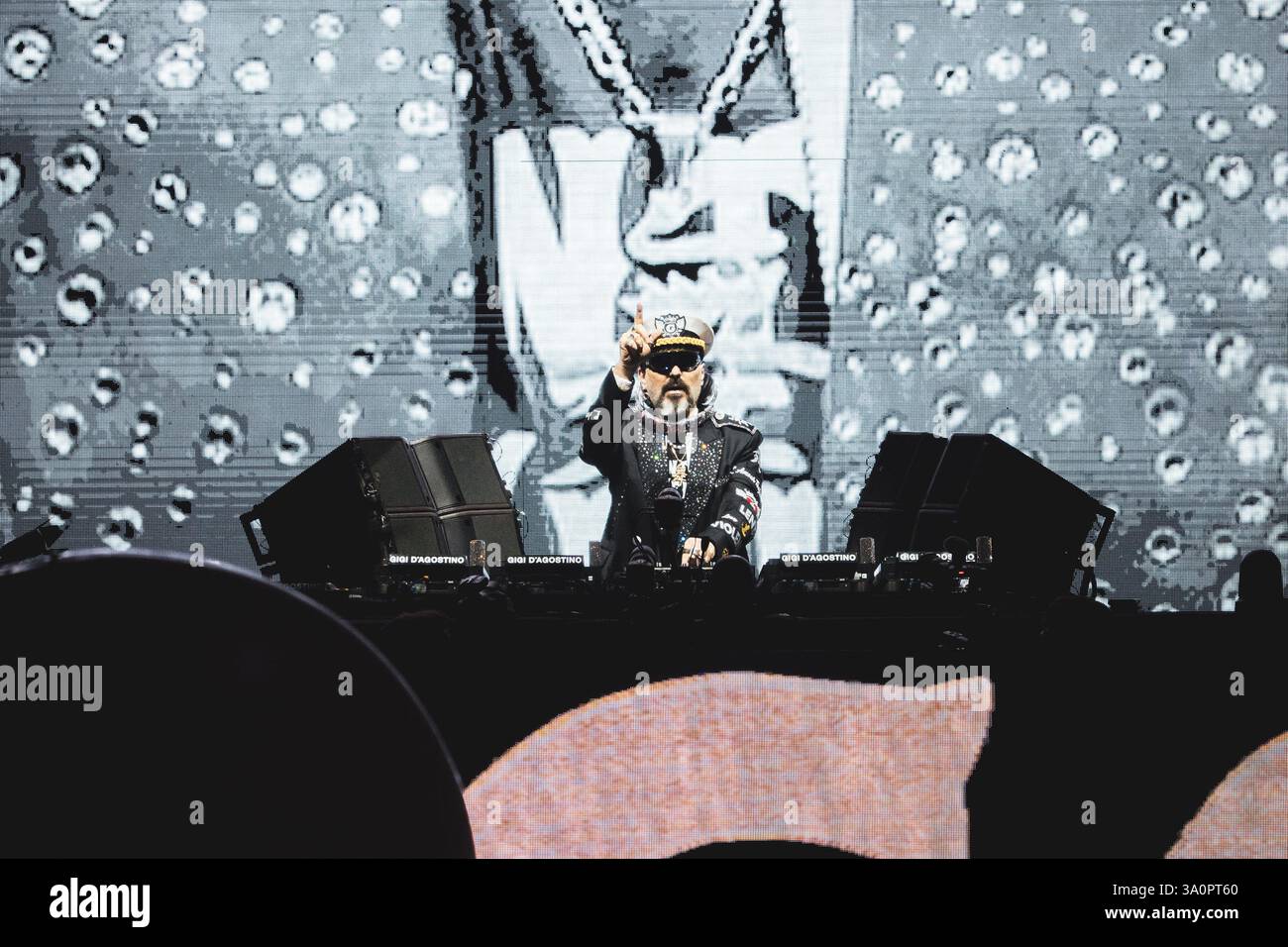 ITALY, TURIN - INALPI ARENA, FEBRUARY 28TH 2025: The Italian DJ and ...