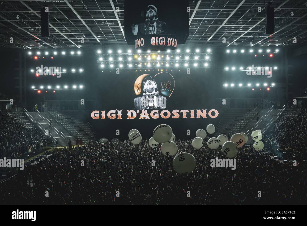 ITALY, TURIN - INALPI ARENA, FEBRUARY 28TH 2025: The Italian DJ and ...