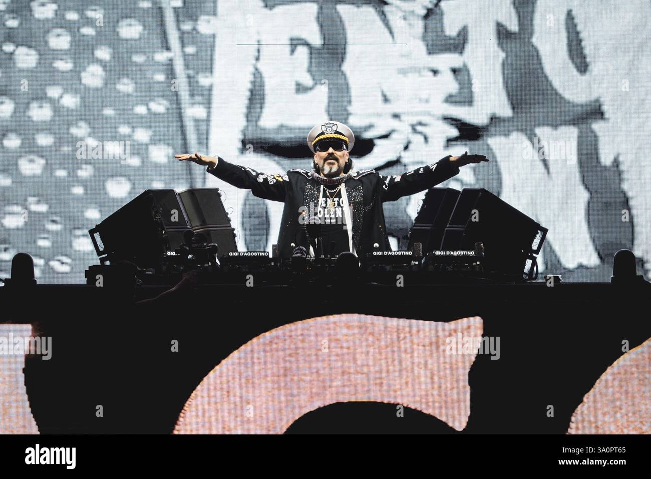 ITALY, TURIN - INALPI ARENA, FEBRUARY 28TH 2025: The Italian DJ and ...