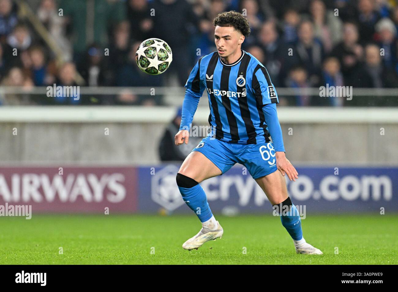 Brugge, Belgium. 04th Mar, 2025. Chemsdine Talbi (68) of Club Brugge ...