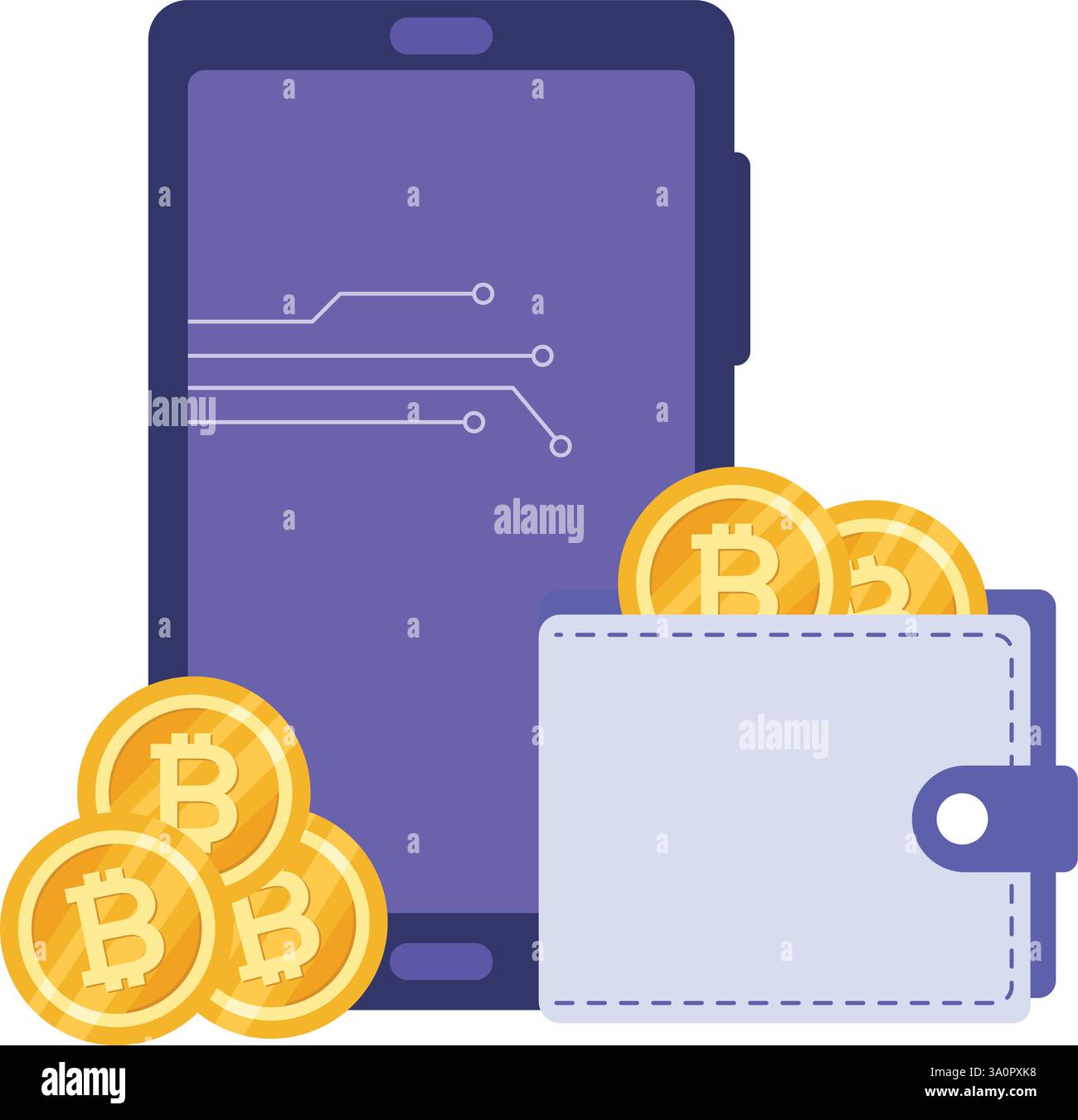 Virtual Wallet Storage Stock Vector Image & Art - Alamy
