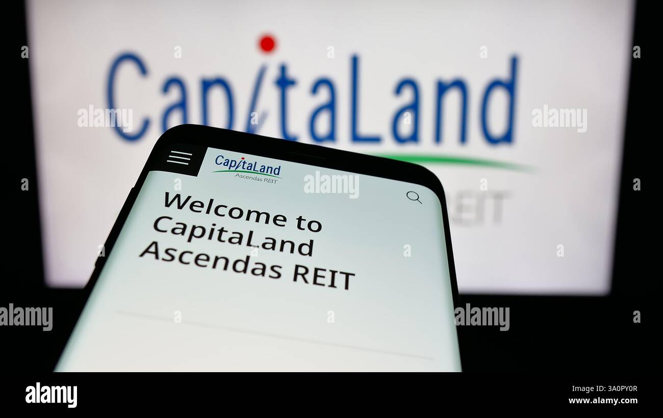 In this photo illustration, a smartphone with the website of company ...