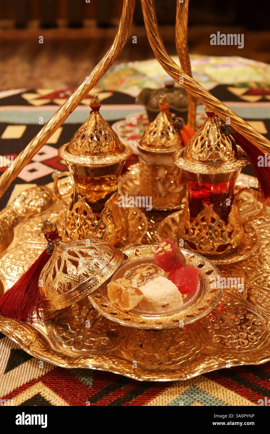 A Set of Delectable Assorted Turkish Delights with Herbal and Fruity ...