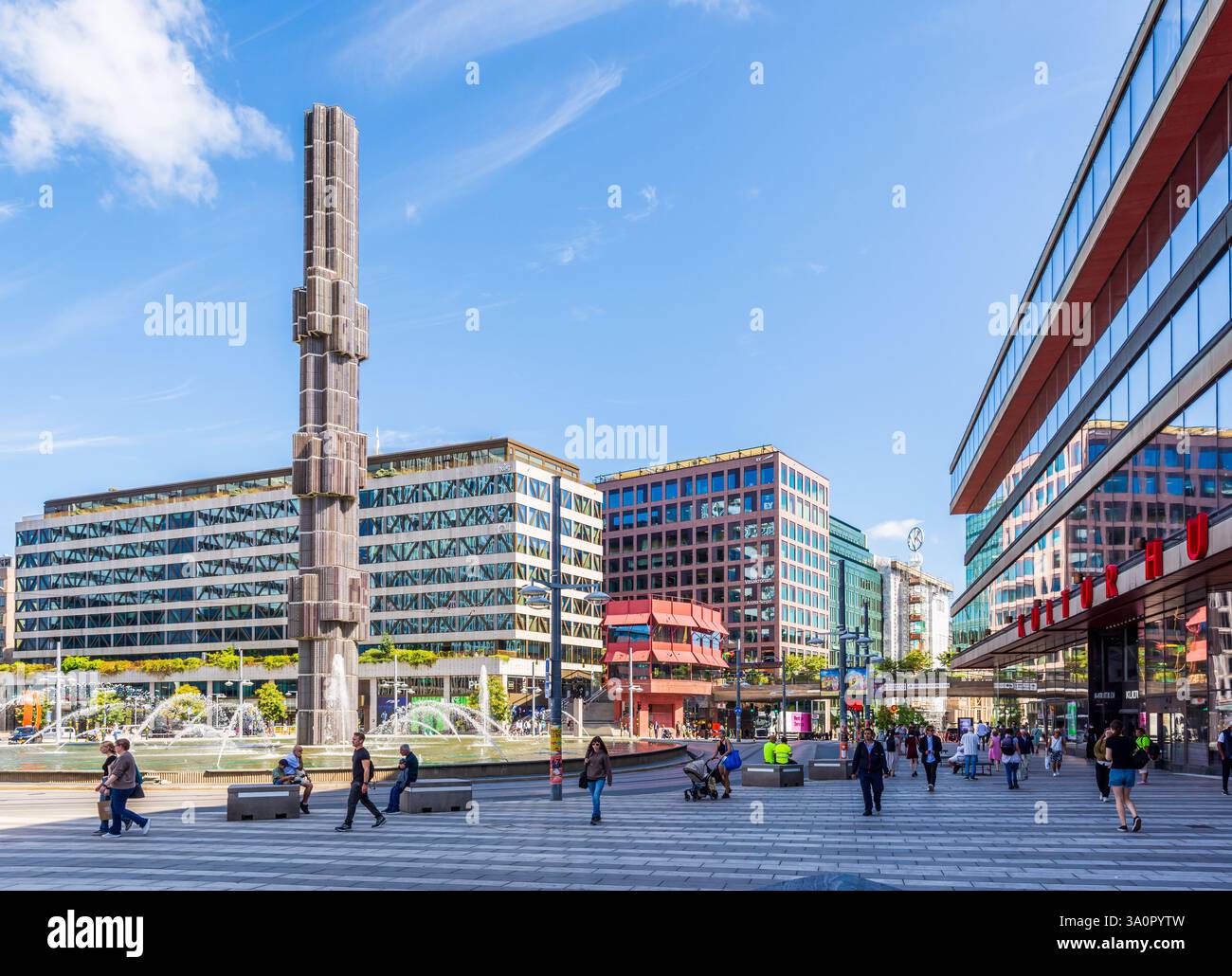 Sergels torg is a popular public square in Stockholm, Sweden, built in ...
