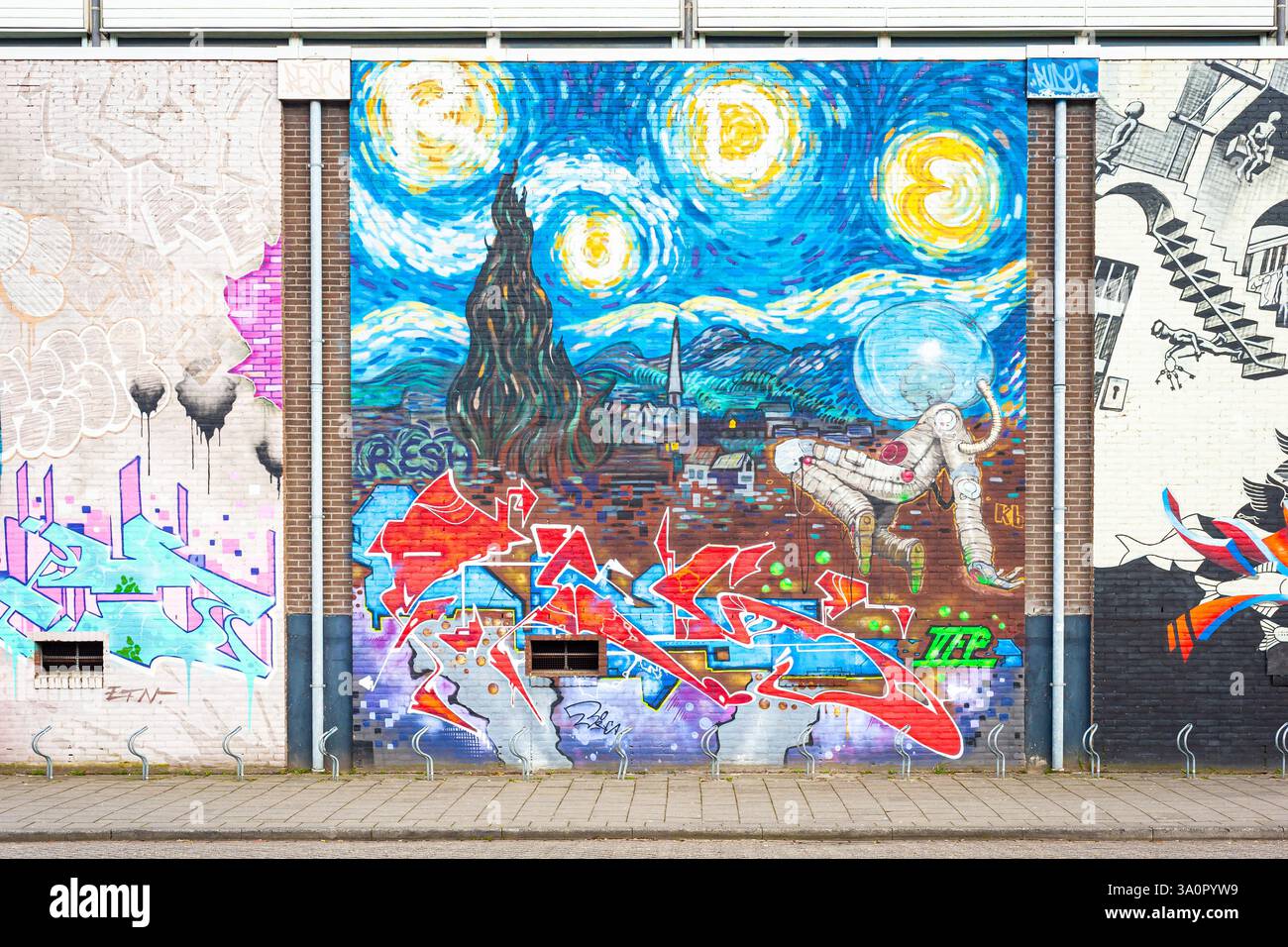 Graffiti in Vincent Van Gogh style. Wall Art made by Kooger Art and ...