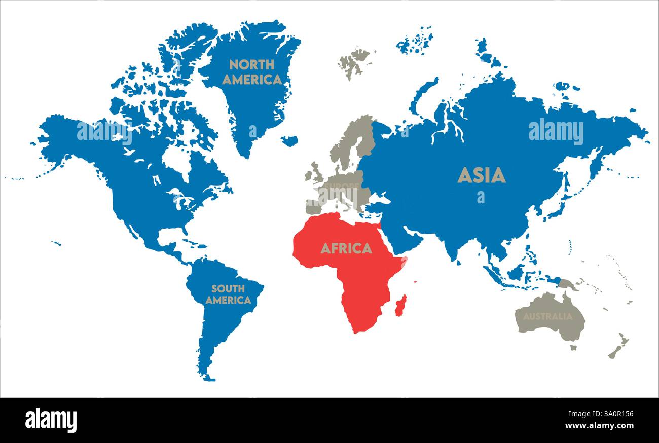 New modern world map, with containment name, modern world map graphic ...
