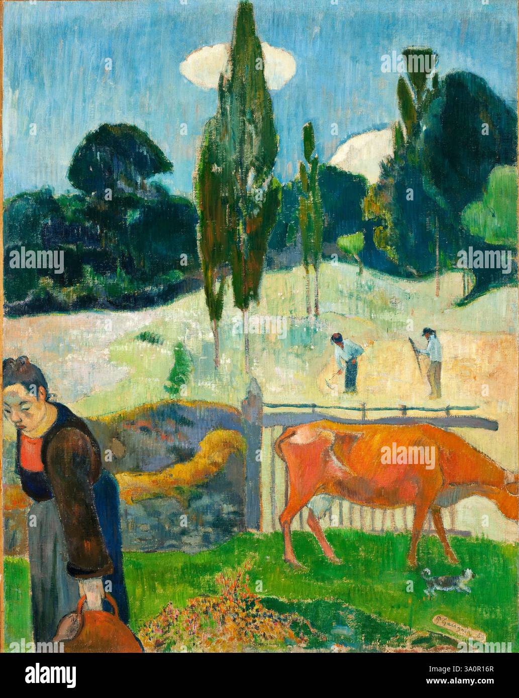 The Red Cow. Paul Gauguin. 1889 Stock Photo - Alamy