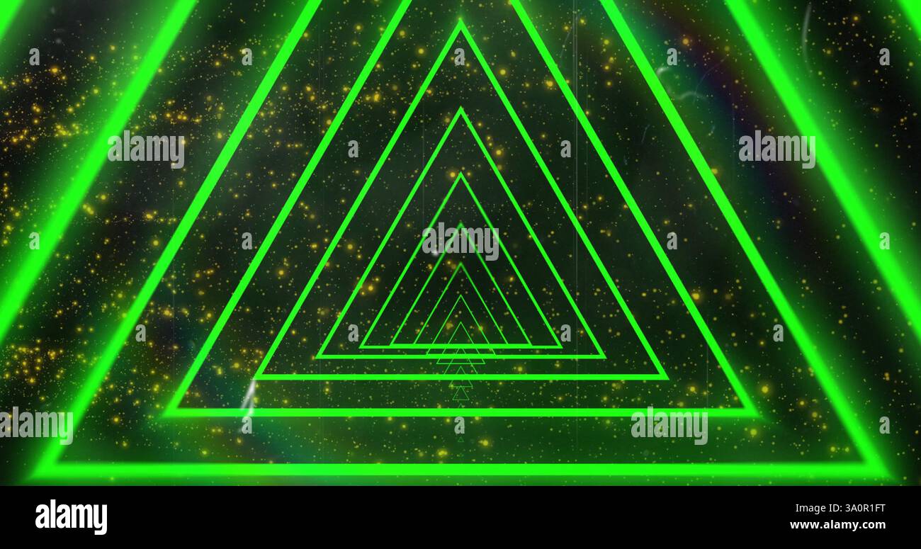 Color neon glowing triangles hi-res stock photography and images - Alamy