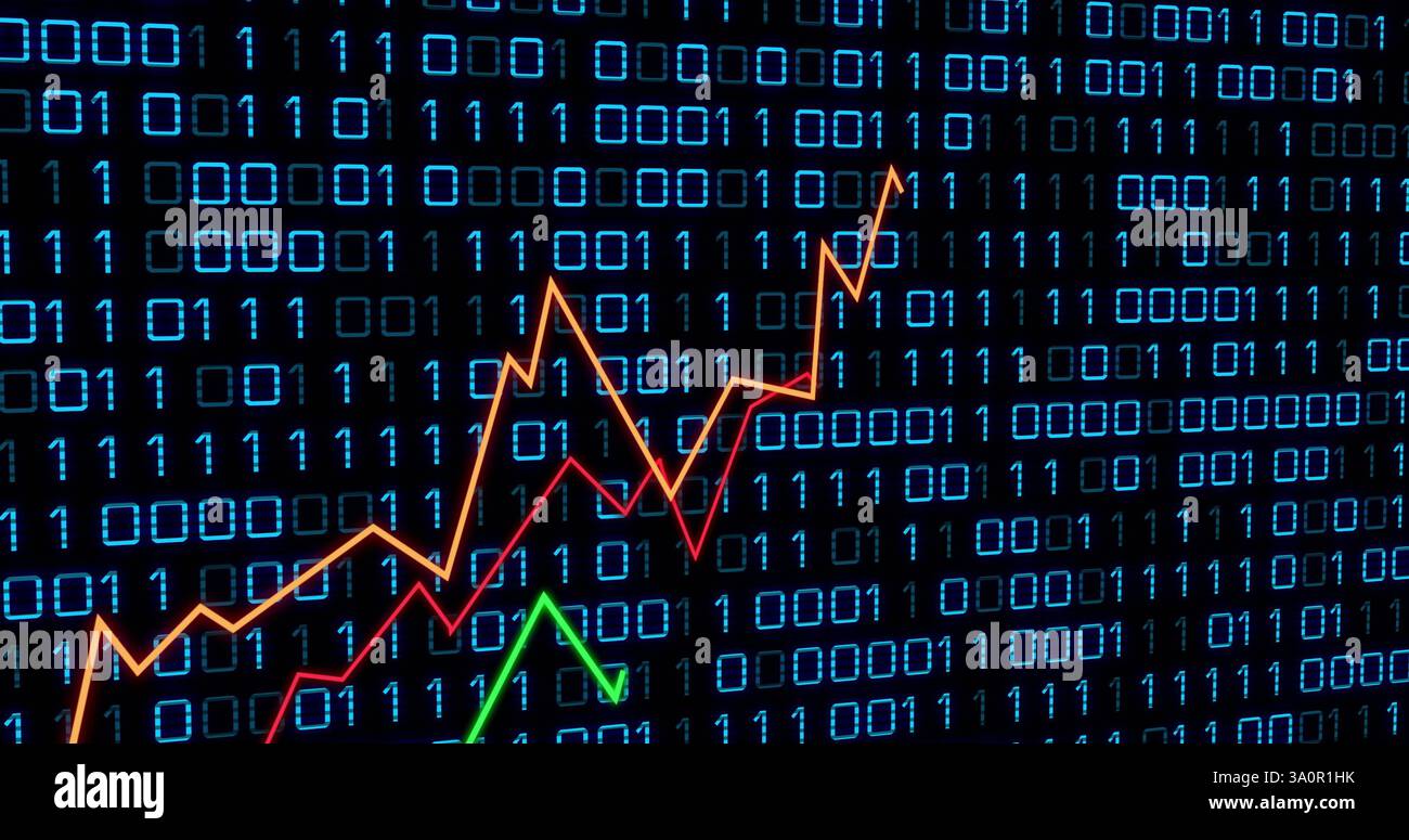 Image of data processing over diagram Stock Photo - Alamy