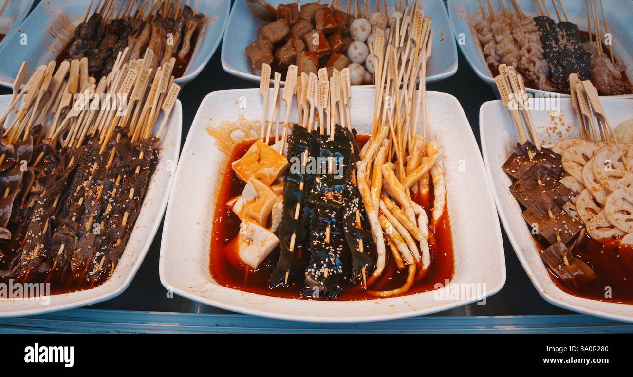 Chengdu, Sichuan, China. Various Meat And Seafood Appetizers In Soy ...