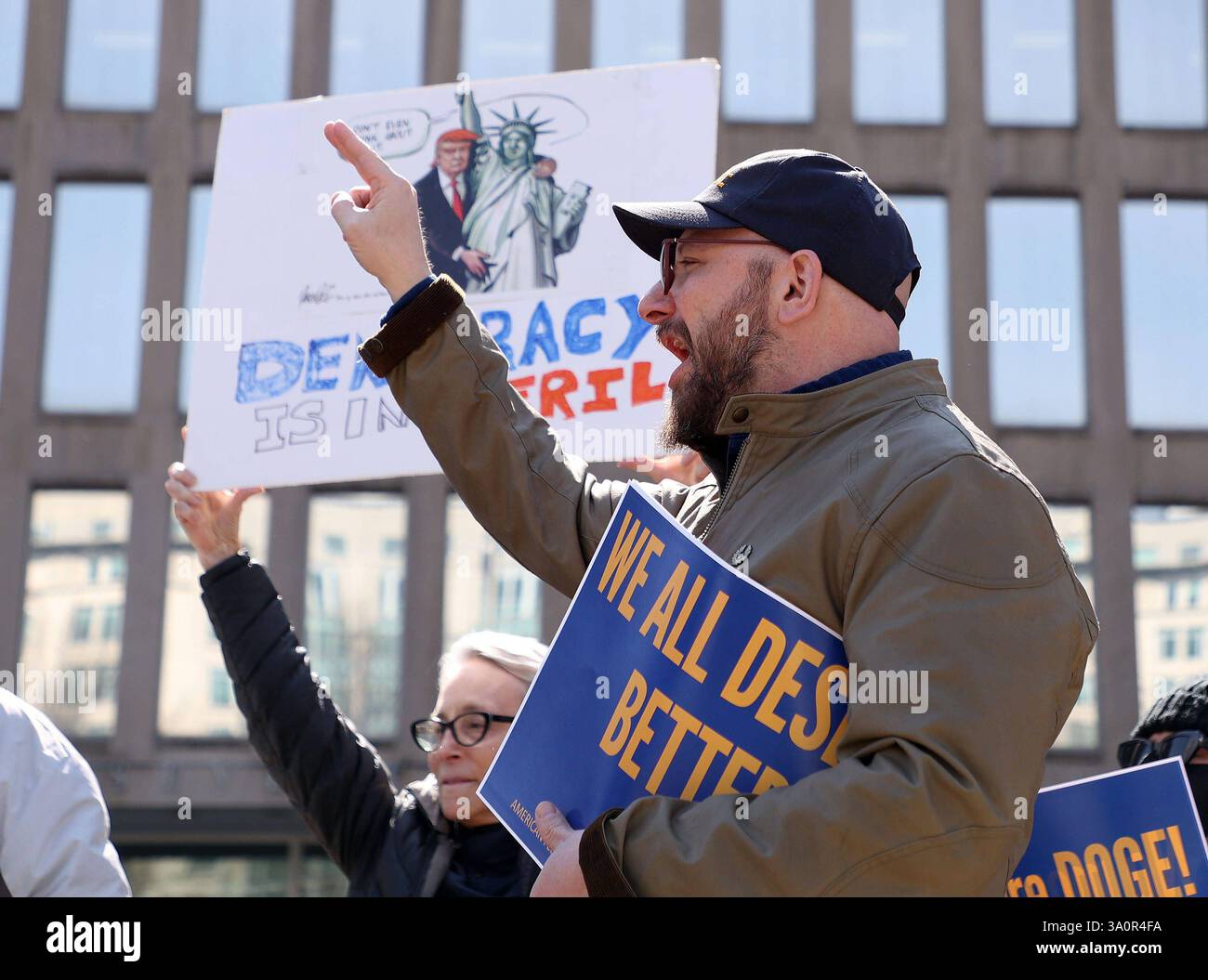 Protest in support of AFGE in Washington, District of Columbia, USA ...