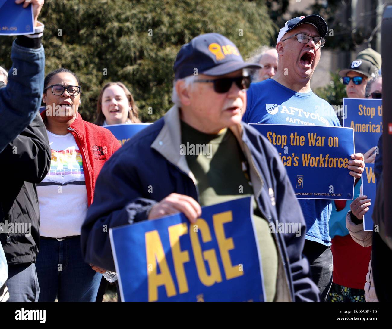 Protest in support of AFGE in Washington, District of Columbia, USA ...