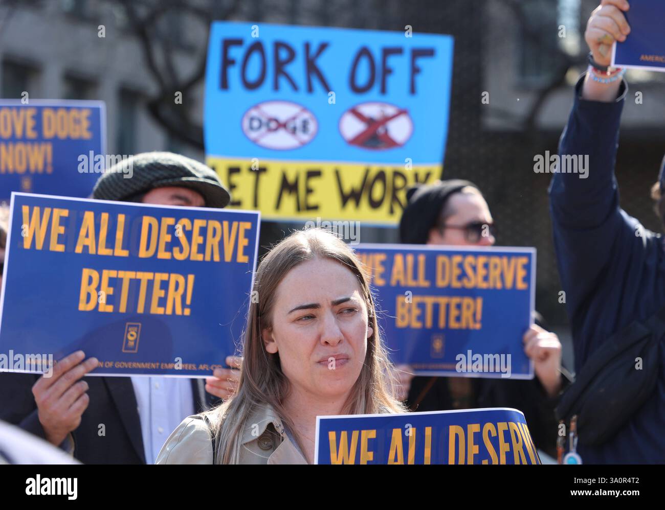 Protest in support of AFGE in Washington, District of Columbia, USA ...