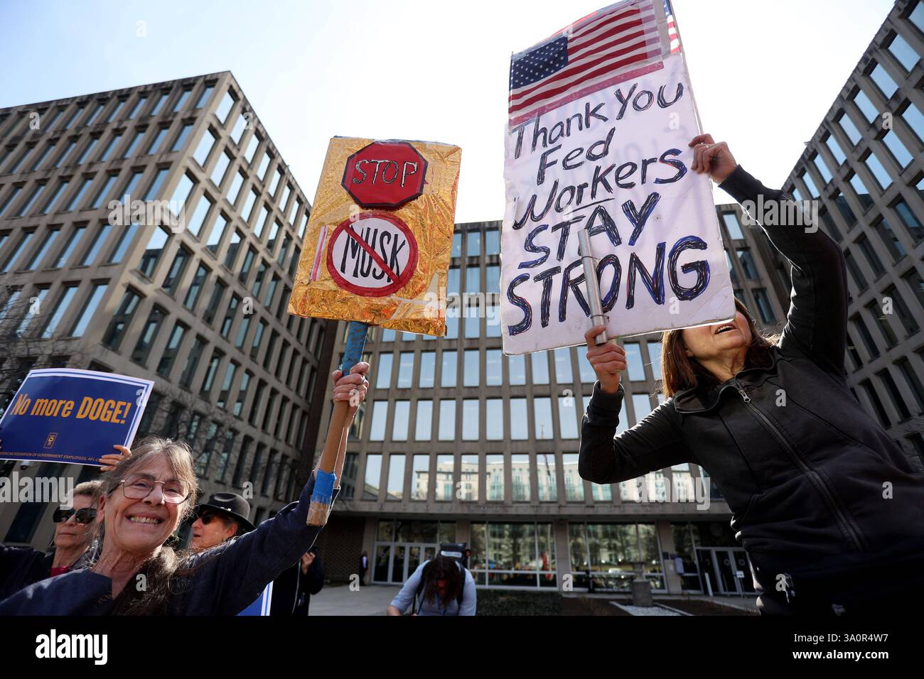 Protest in support of AFGE in Washington, District of Columbia, USA ...