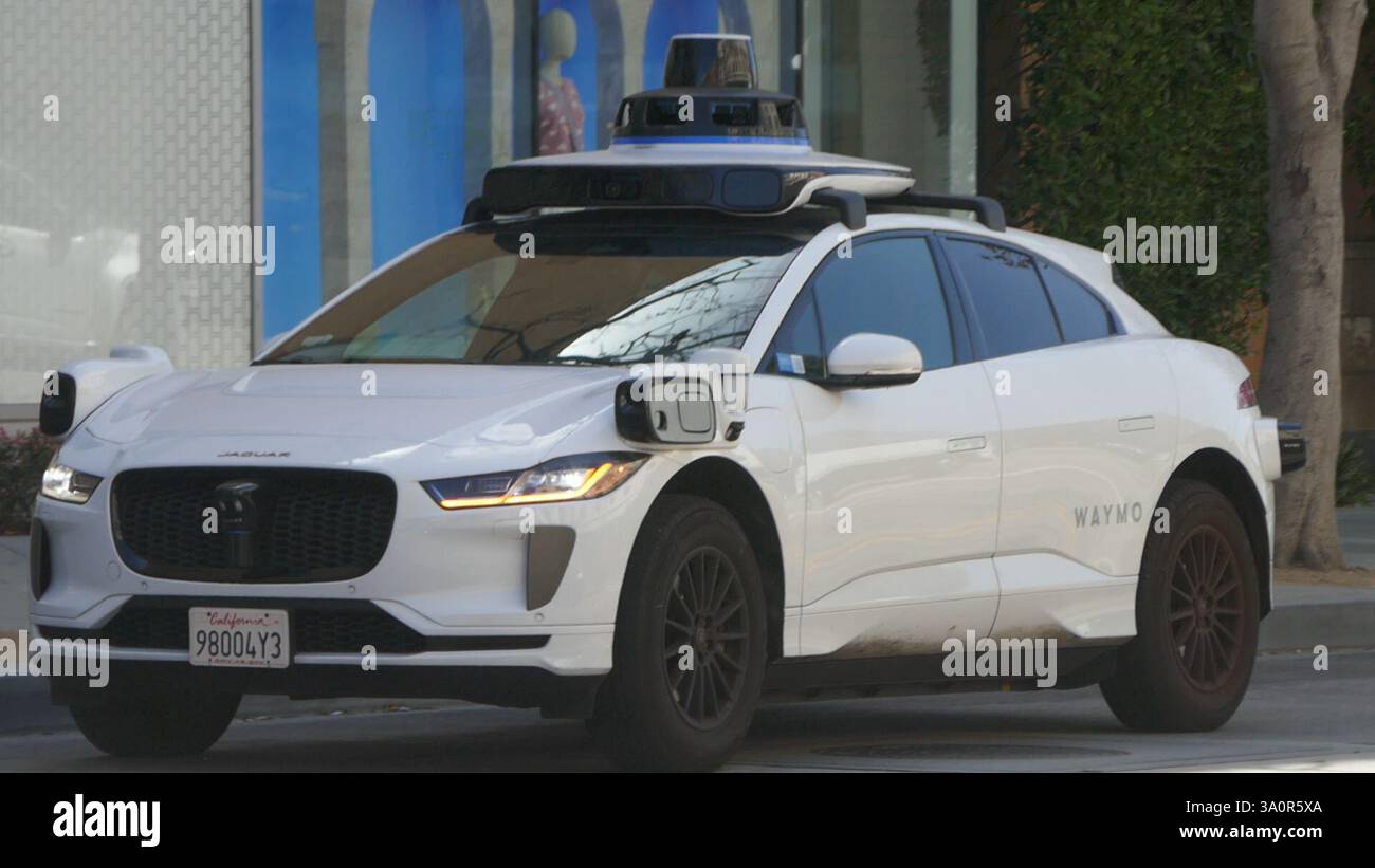 Santa Monica, California, USA 4th March 2025 Waymo Driverless Car on ...