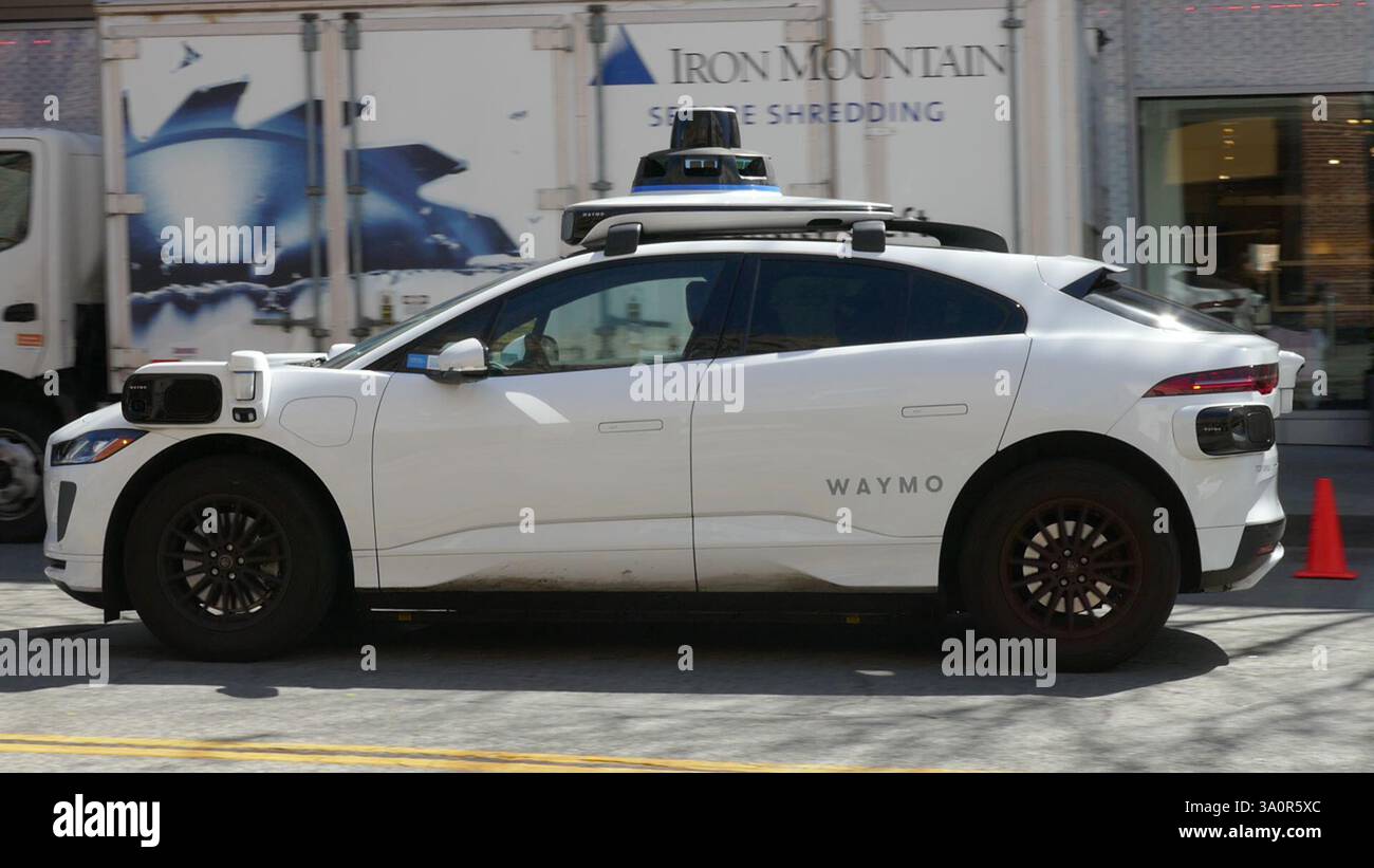Santa Monica, California, USA 4th March 2025 Waymo Driverless Car on ...