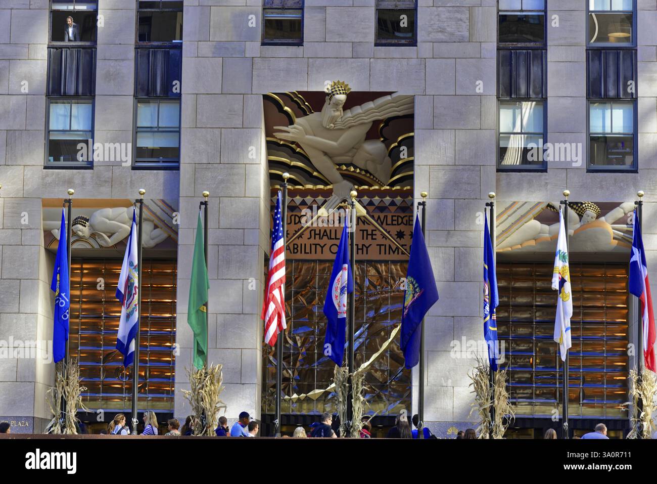 Rockefeller Center, building with Art Deco elements, decorated with ...