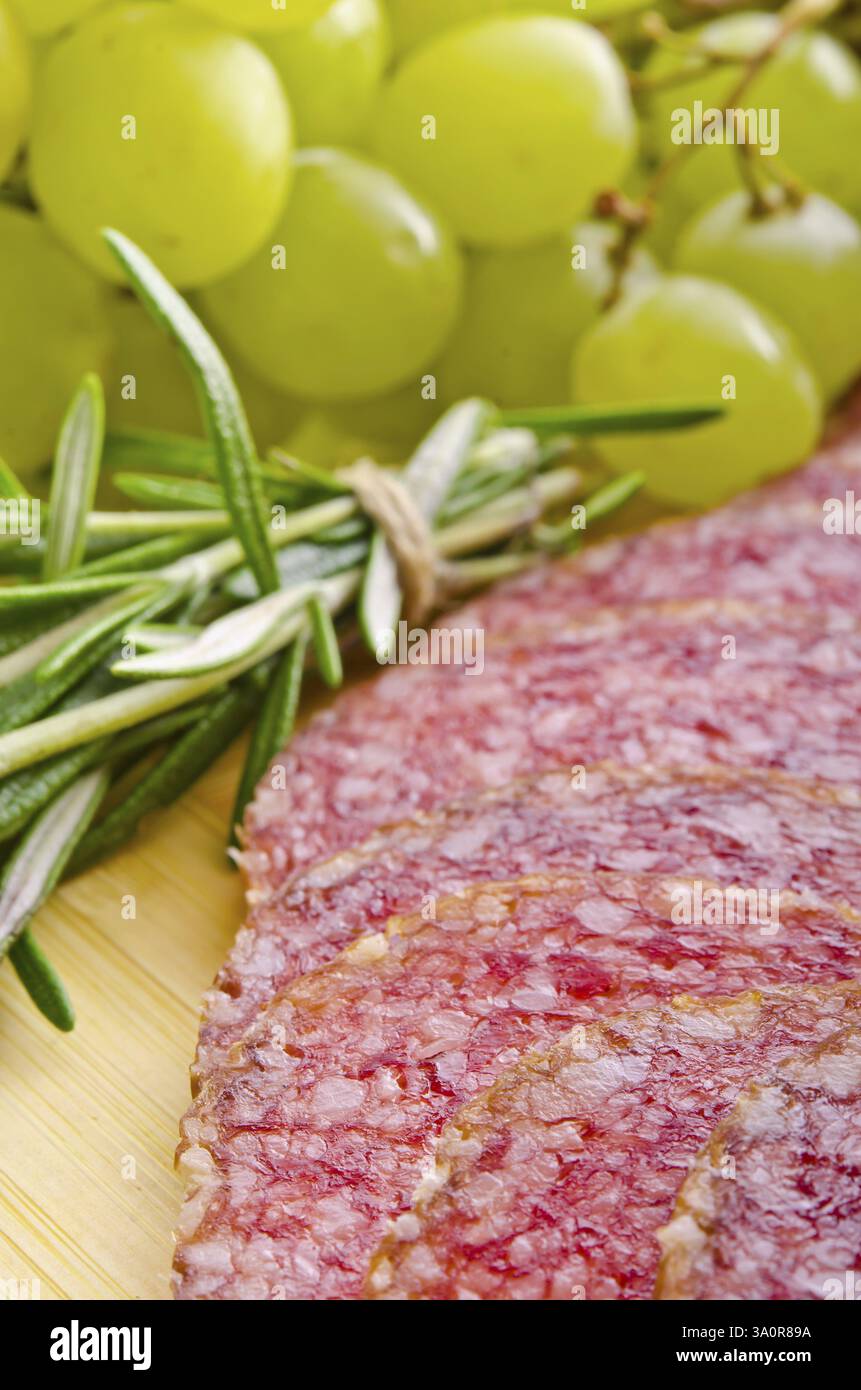 Hungarian spicy salami Stock Photo - Alamy