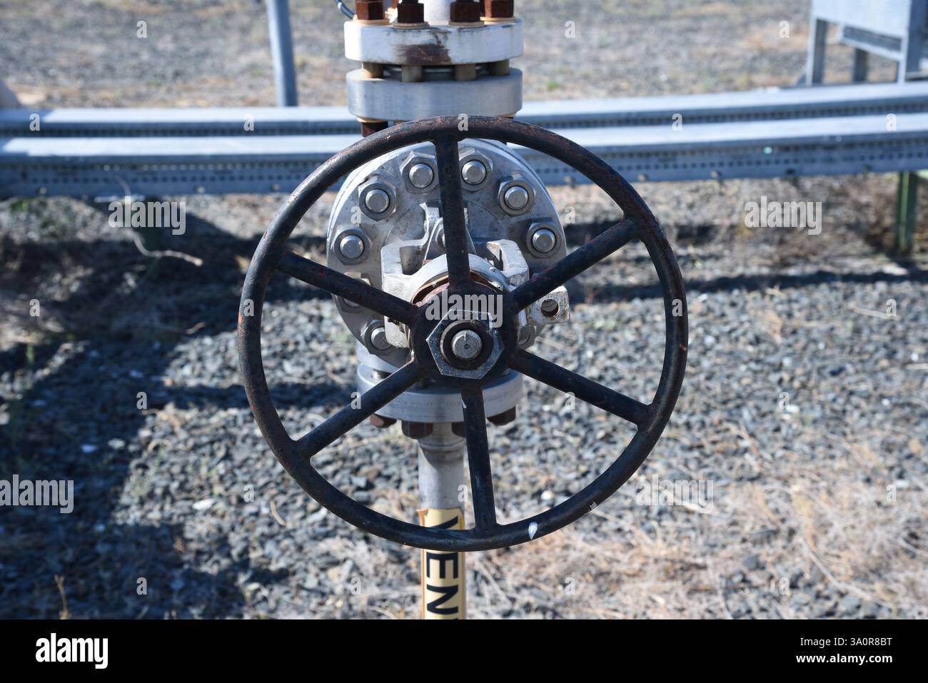 The oil production valves Stock Photo - Alamy