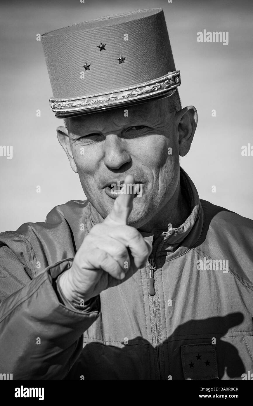 Canjuers, France. 04th Mar, 2025. A black-and-white picture of French ...