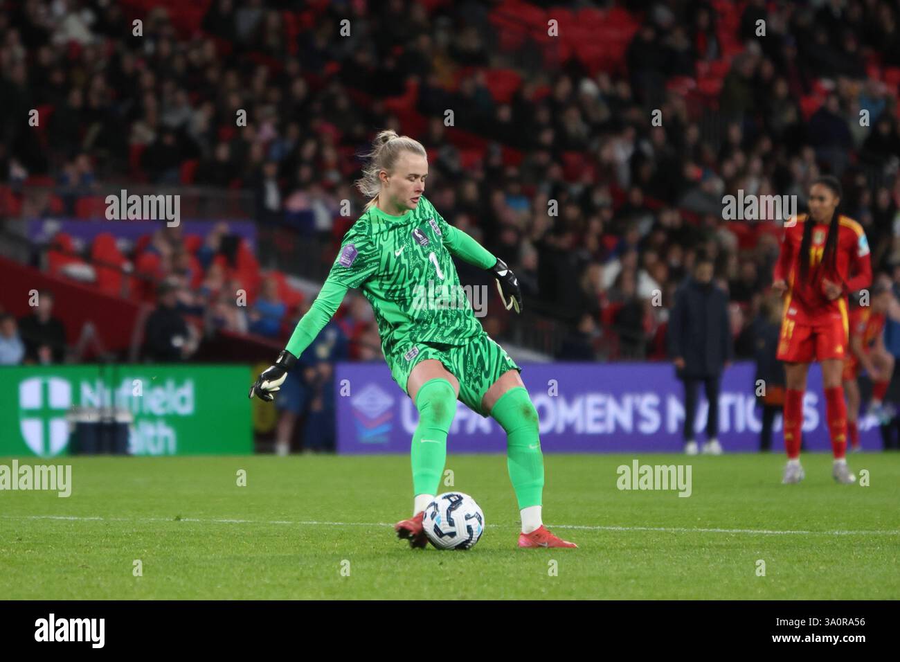 Hannah Hampton England Lionesses v Spain Wembley Stadium London England ...