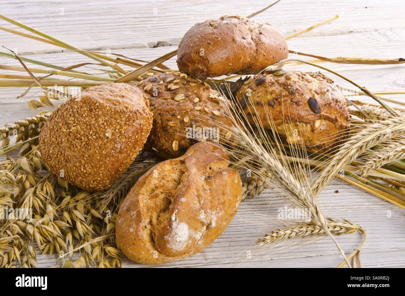 Mixed bread rolls Stock Photo - Alamy