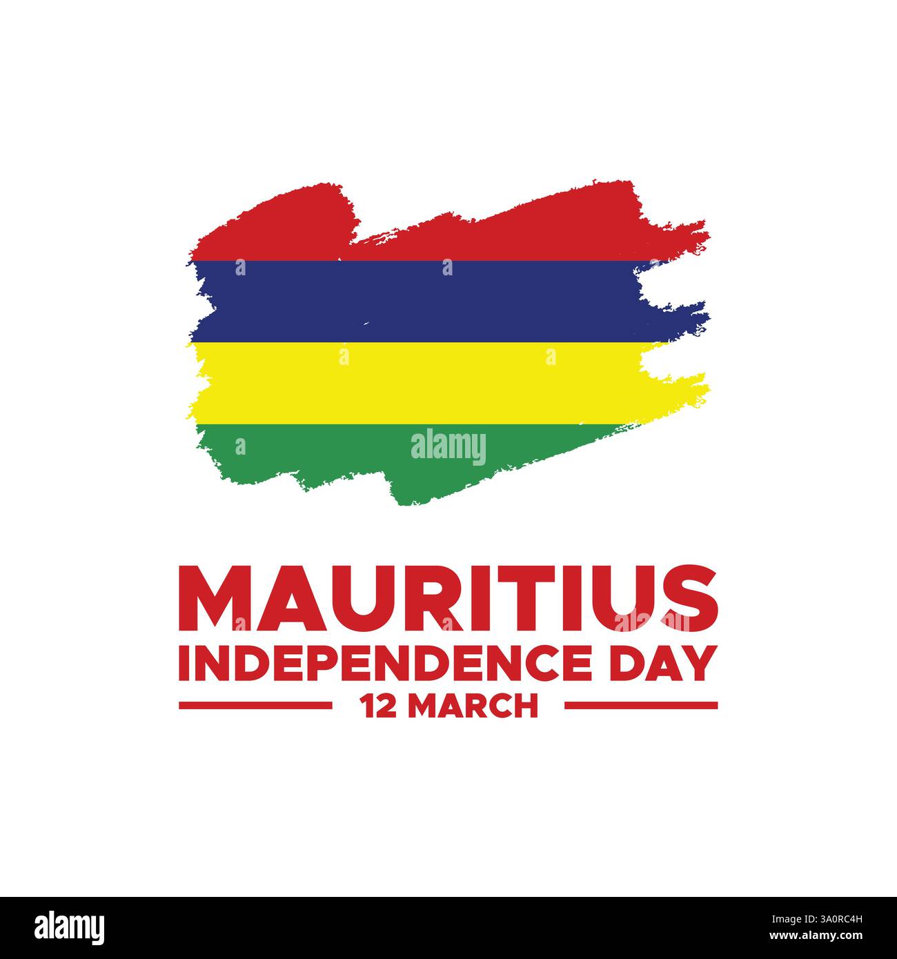 Editable mauritius flag vector Cut Out Stock Images & Pictures - Alamy