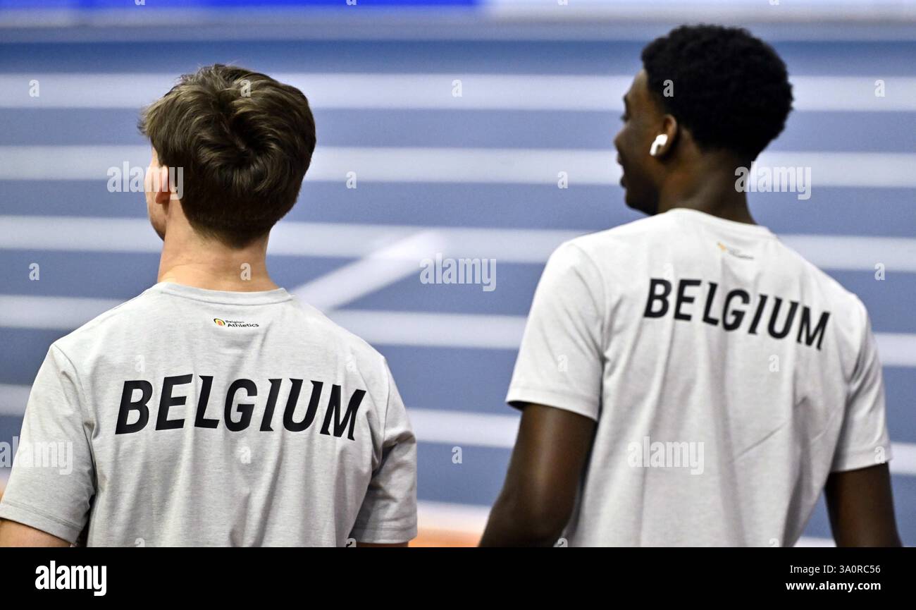 Belgian Jente Hauttekeete and Belgian Elie Bacari pictured during a ...