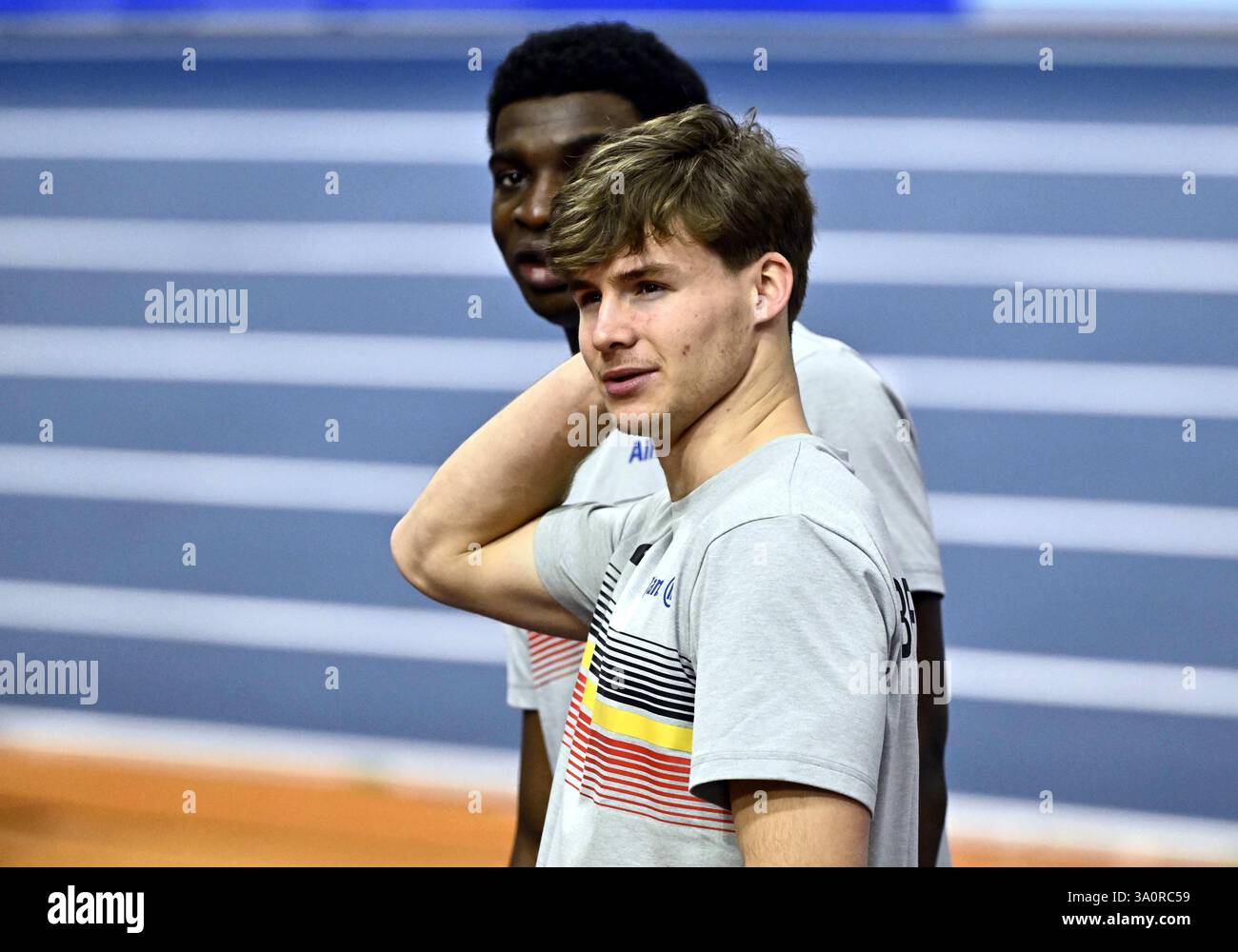 Belgian Jente Hauttekeete and Belgian Elie Bacari pictured during a ...