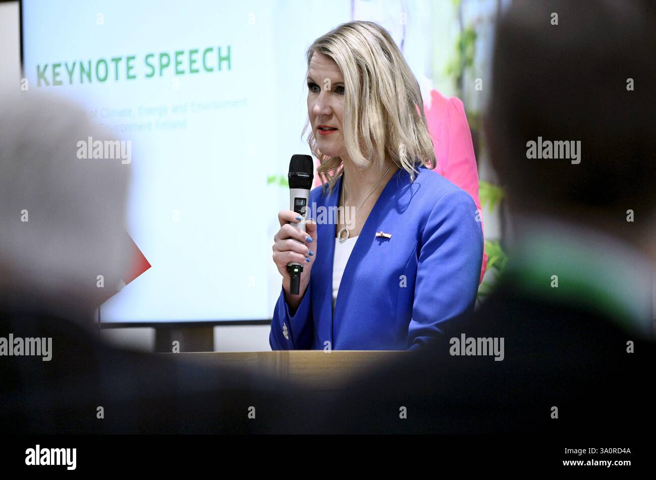 Finnish Minister for Energy, Climate and Environment, Sari Multala ...