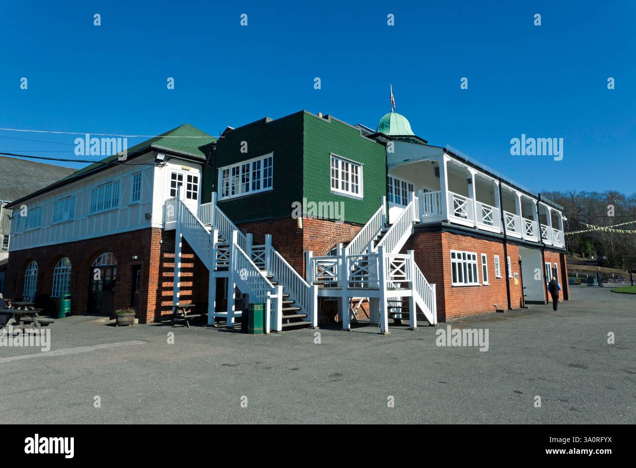 View of the Clubhouse, at Brooklands Museum, Weybridge, Surrey Stock ...