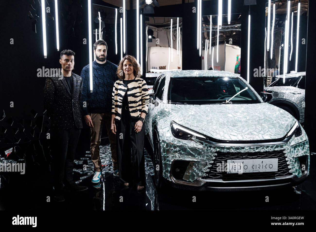 (L-R) The winners of Lexus Art Car 2024, architect Pablo Diego Pastor ...
