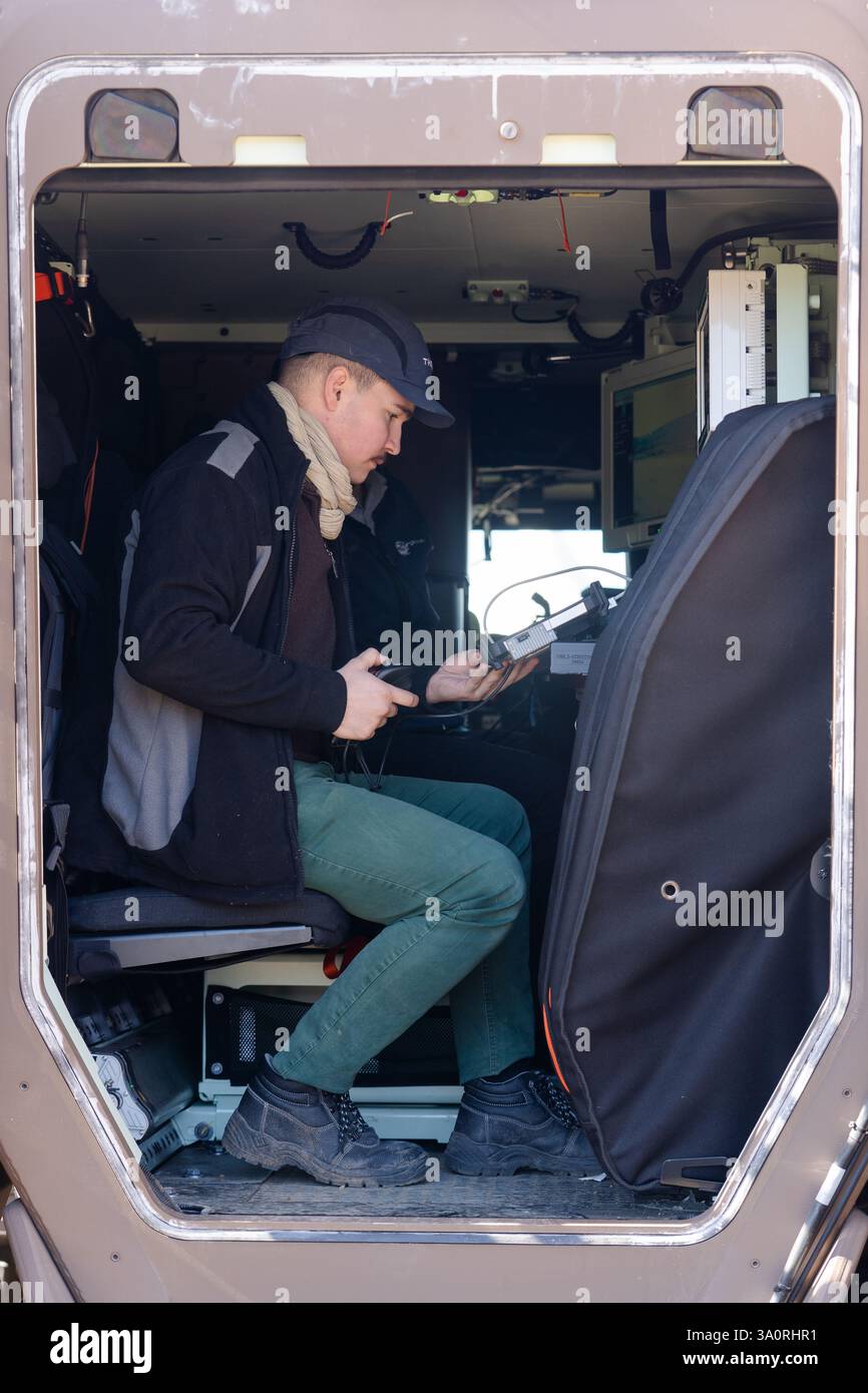 Canjuers, France. 04th Mar, 2025. The interior of a Griffon VOA ...