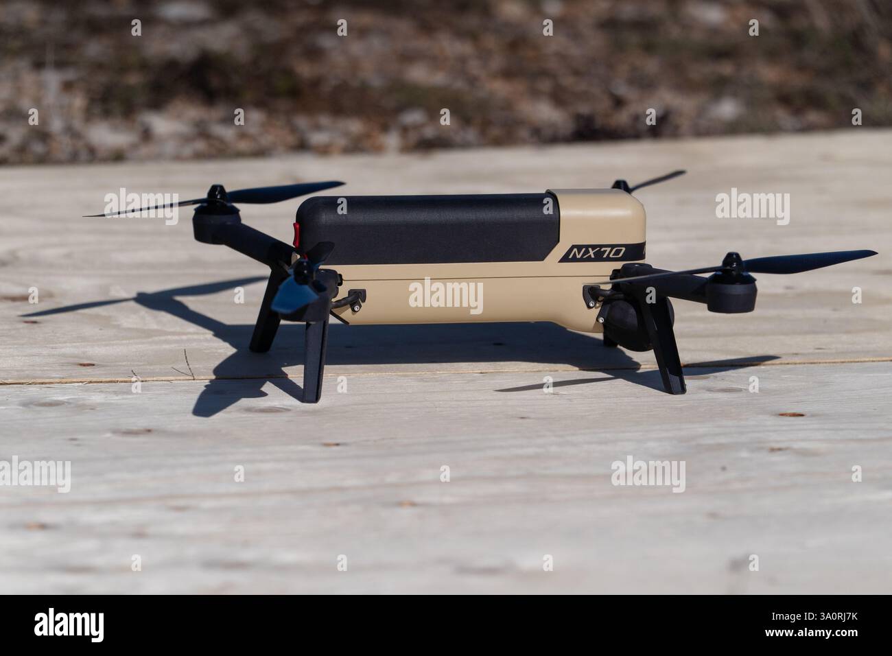The NX10 observation drone, manufactured by KNDS), pictured during the ...