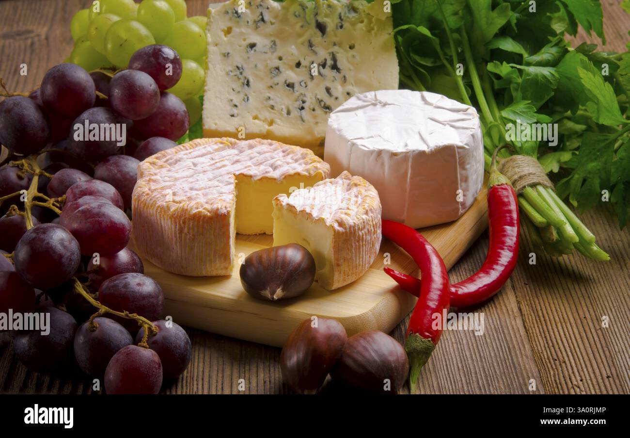 Different cheese types Stock Photo - Alamy