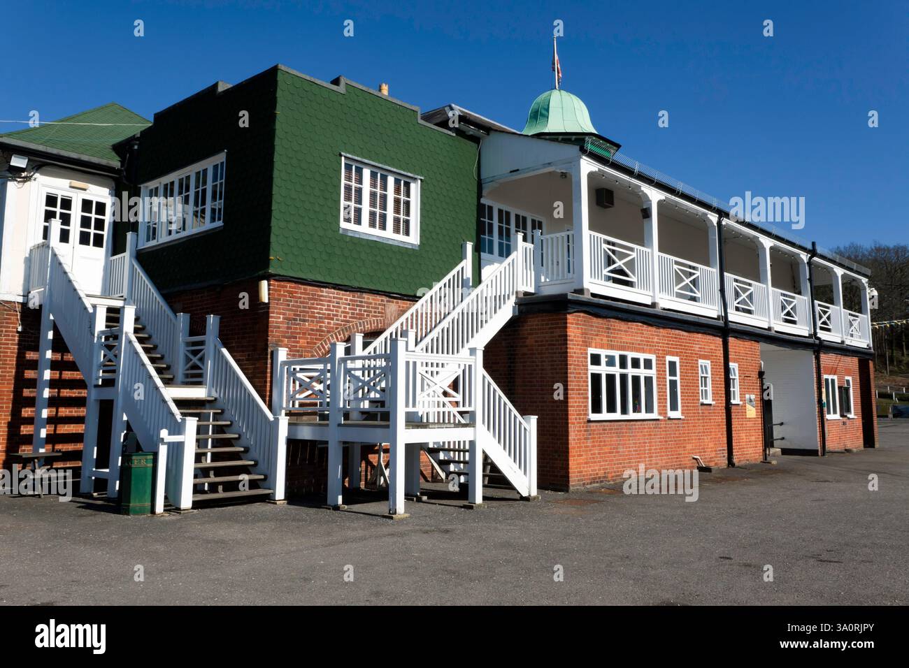 View of the Clubhouse, at Brooklands Museum, Weybridge, Surrey Stock ...