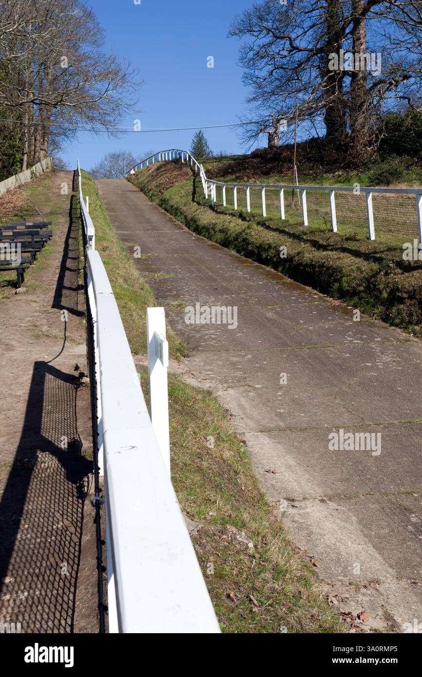 View looking up Test Hill, at Brooklands Museum, Waybridge, Surrey ...