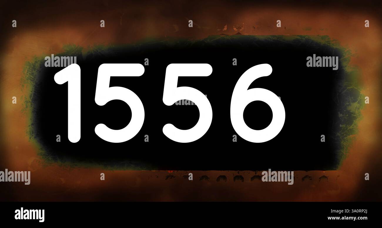Number 1257 image over dark, fiery background Stock Photo - Alamy