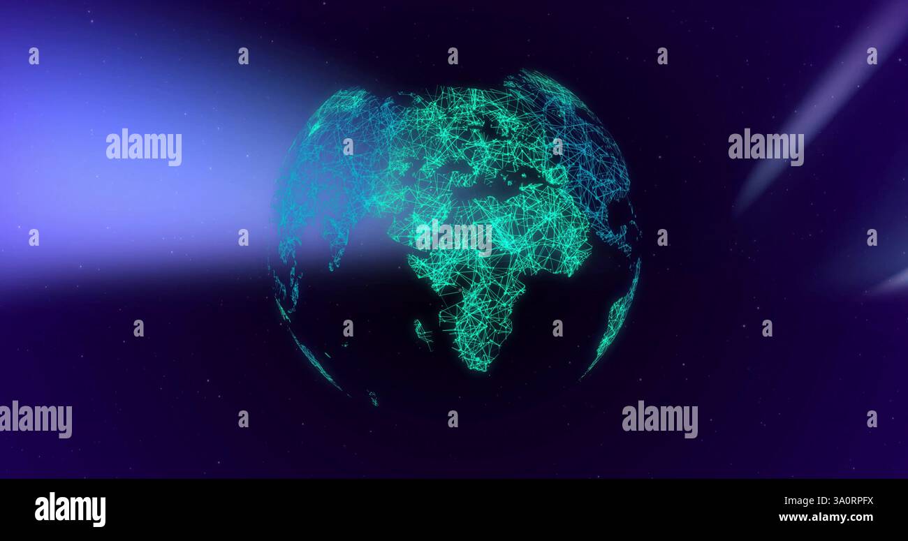 Spinning digital globe motion hi-res stock photography and images - Alamy