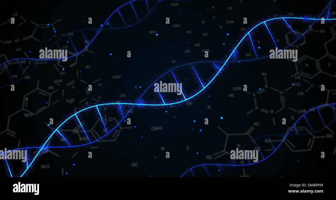 DNA Sequencing with Genetic Helix Formula as Art Stock Photo - Alamy