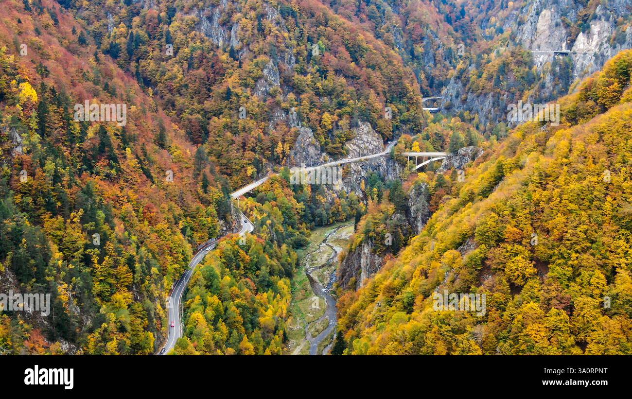 Transfagarasan valley romania aerial hi-res stock photography and ...