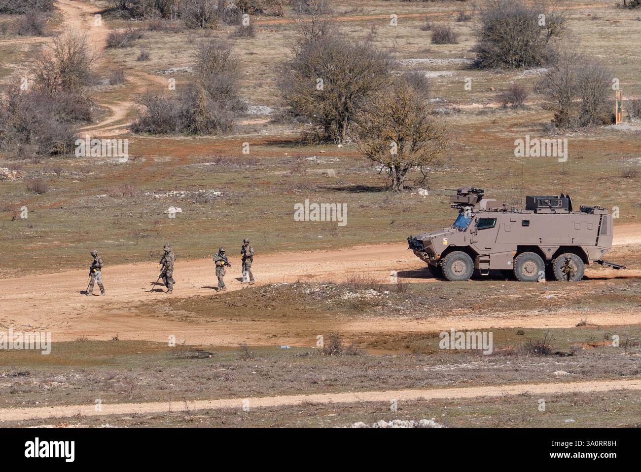 Canjuers, France. 04th Mar, 2025. Attack exercice of the French army ...