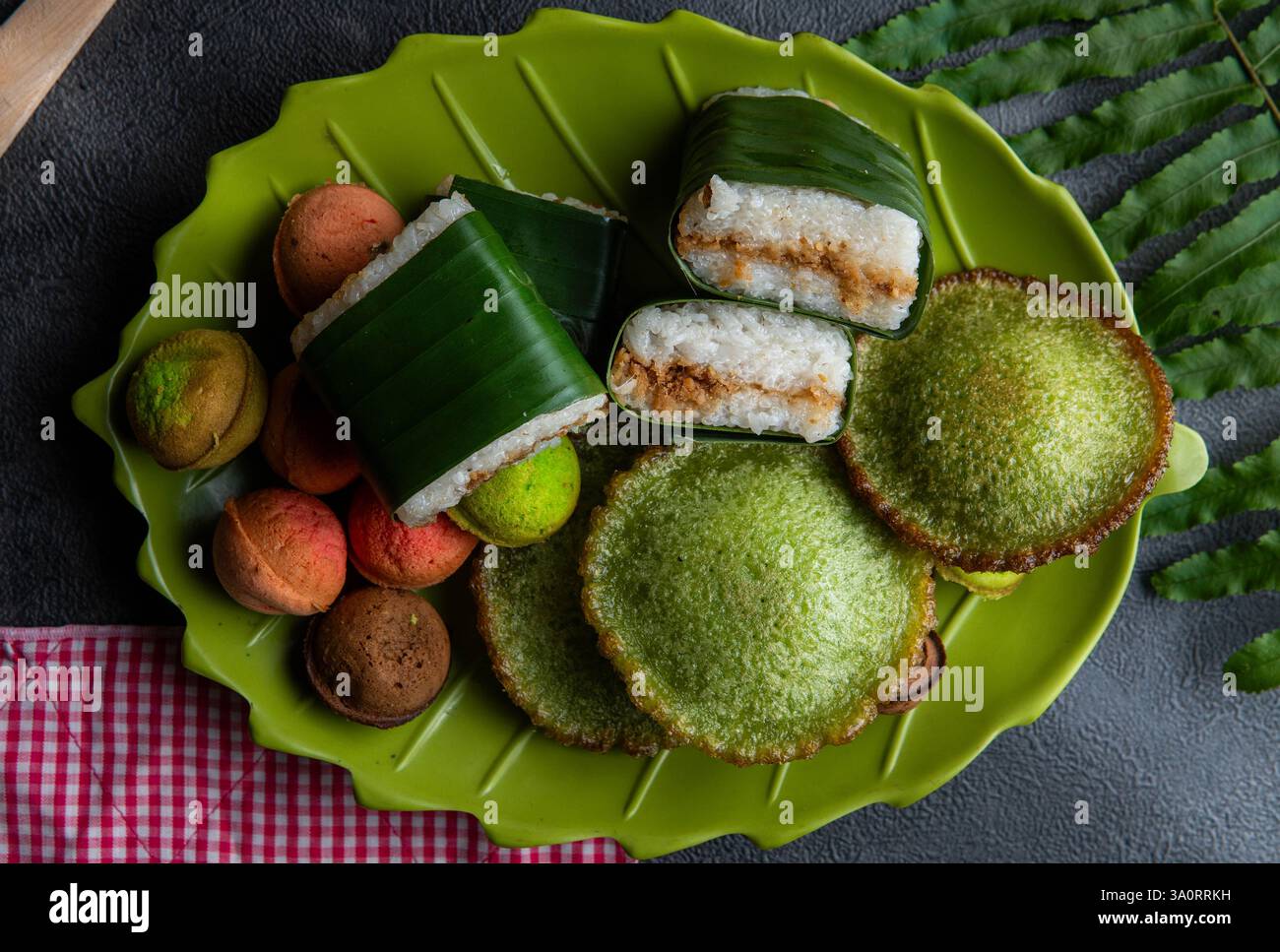 Traditional Indonesian Snacks with Lemper, Kue Cucur, and Mini Steamed ...